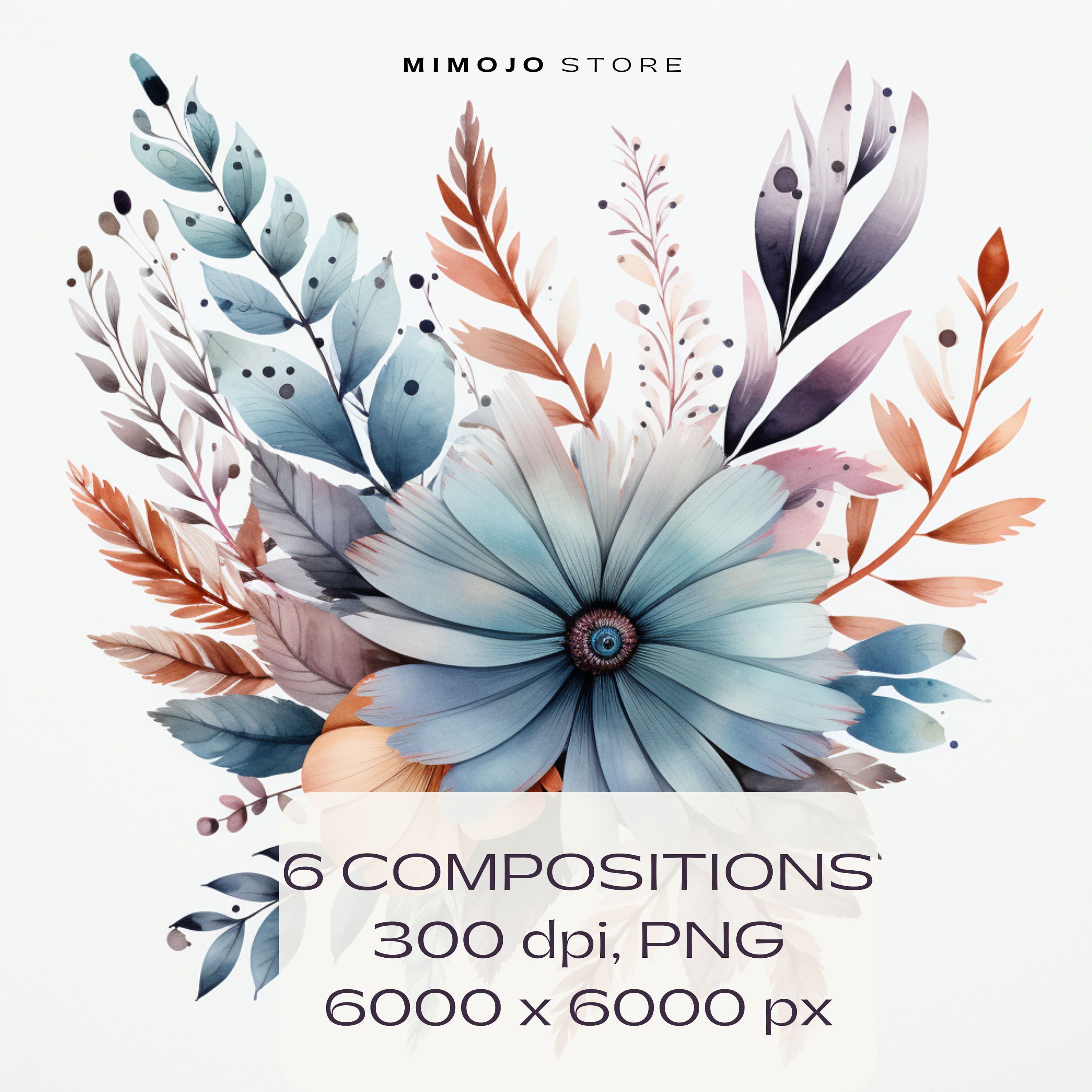 Watercolor BOHO GIRL Clip Art Transparent Pngs Digital Art - Etsy