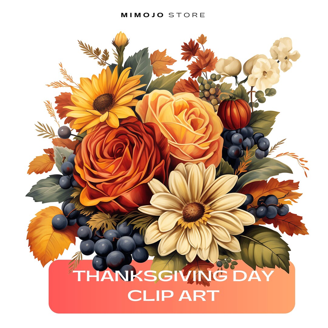 Watercolor THANKSGIVING DAY Clip Art | Transparent Pngs | Digital Art ...
