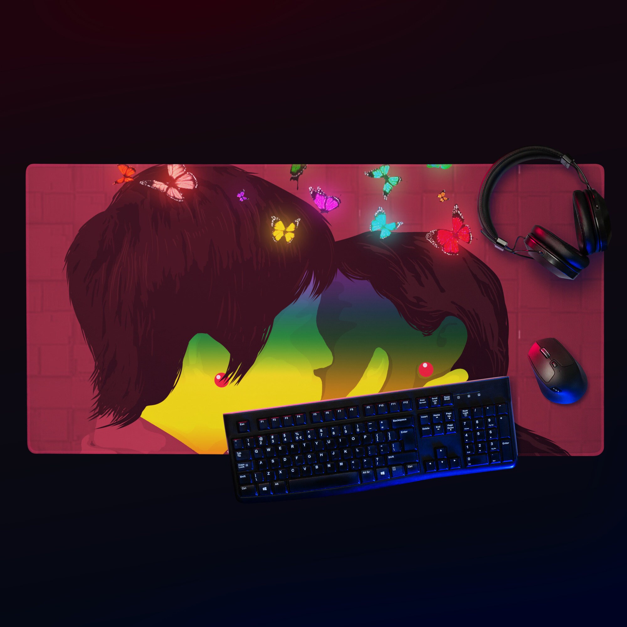 French Kiss Gaming Mouse Pad Diversity Gaming Mouse Pad LGBTQ Friendly ...