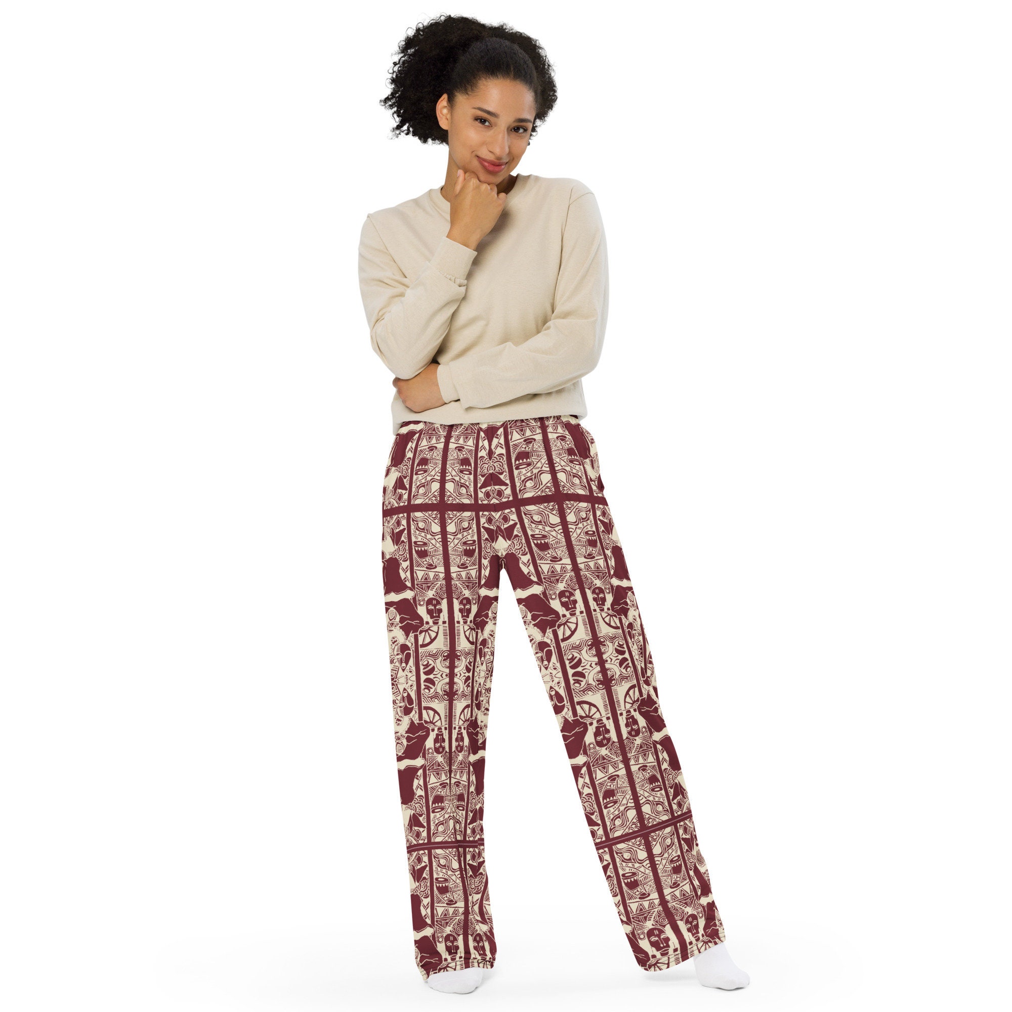 African Prints Pants Palazzo With Unique African Pattern Palazzo African Print Afro Pants Afro ...