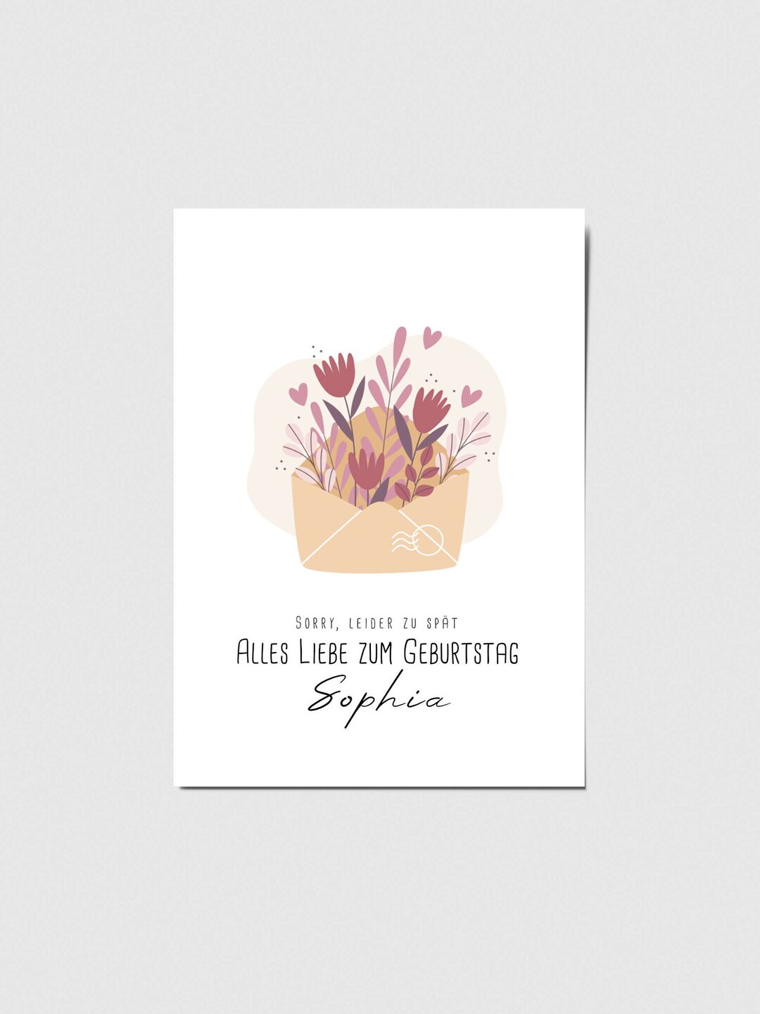 Belated Birthday Card Forgotten Birthday Personalized With - Etsy