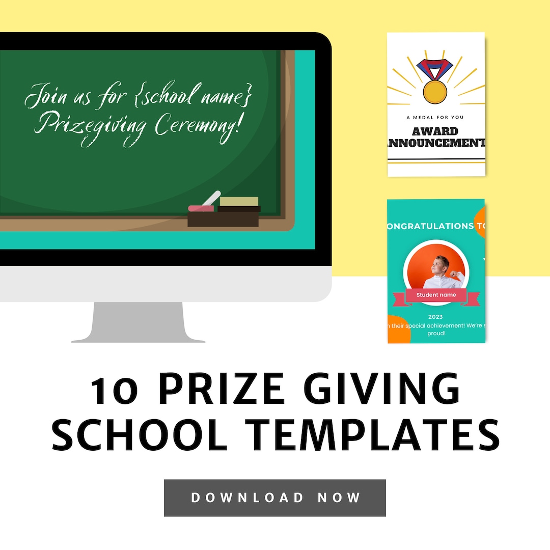 10 Prize Giving School Templates INSTANT DOWNLOAD Social Media Template ...