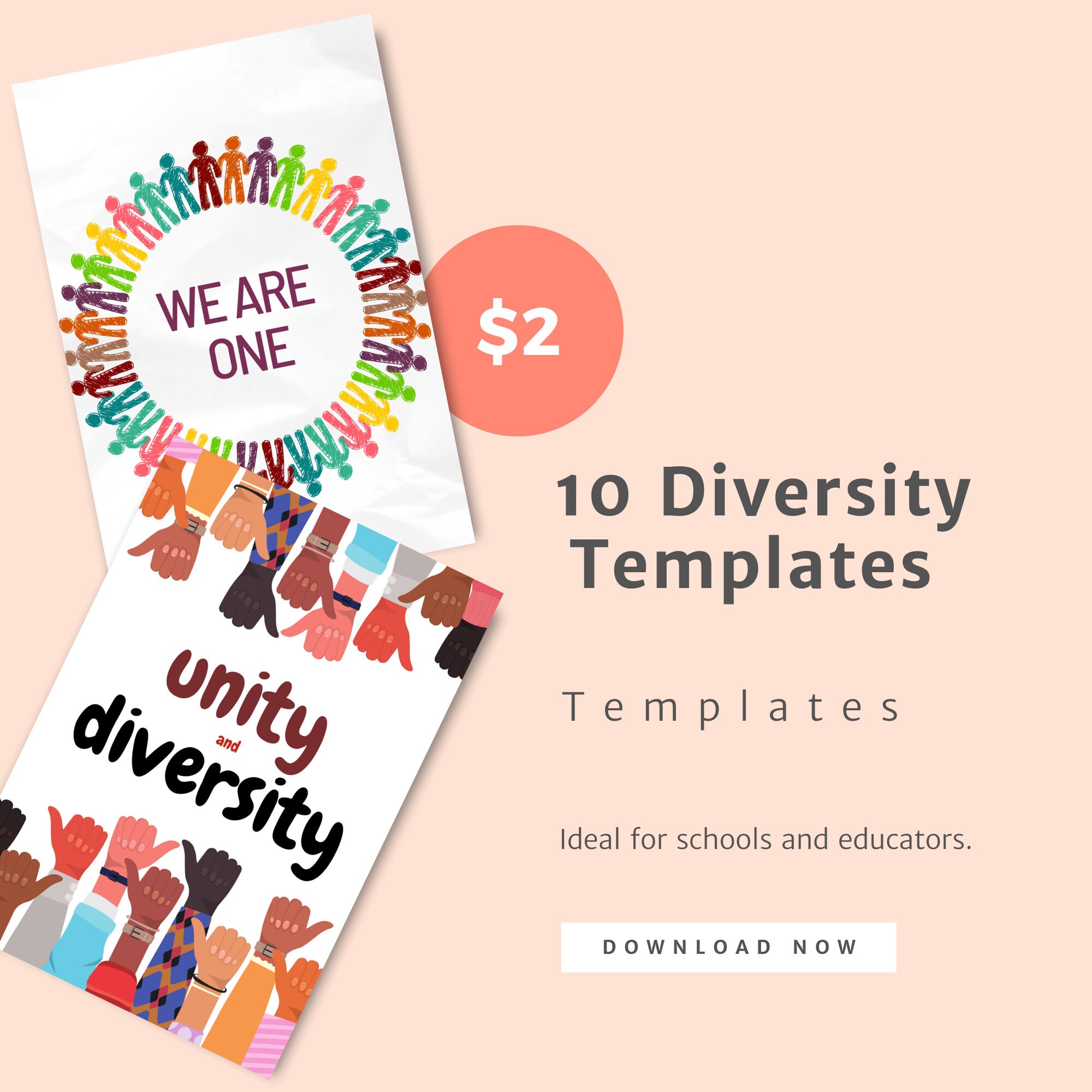 10 School Diversity Templates INSTANT DOWNLOAD Social - Etsy