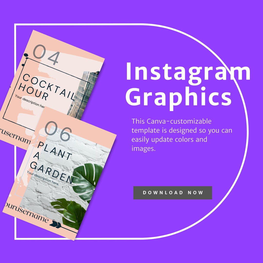 10 Instagram Graphic Templates Done for You Instagram Graphics Editable ...