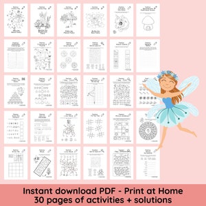 FAIRY Kids Activity Pack, Activity for Kids, Summer Activity, Word Find ...