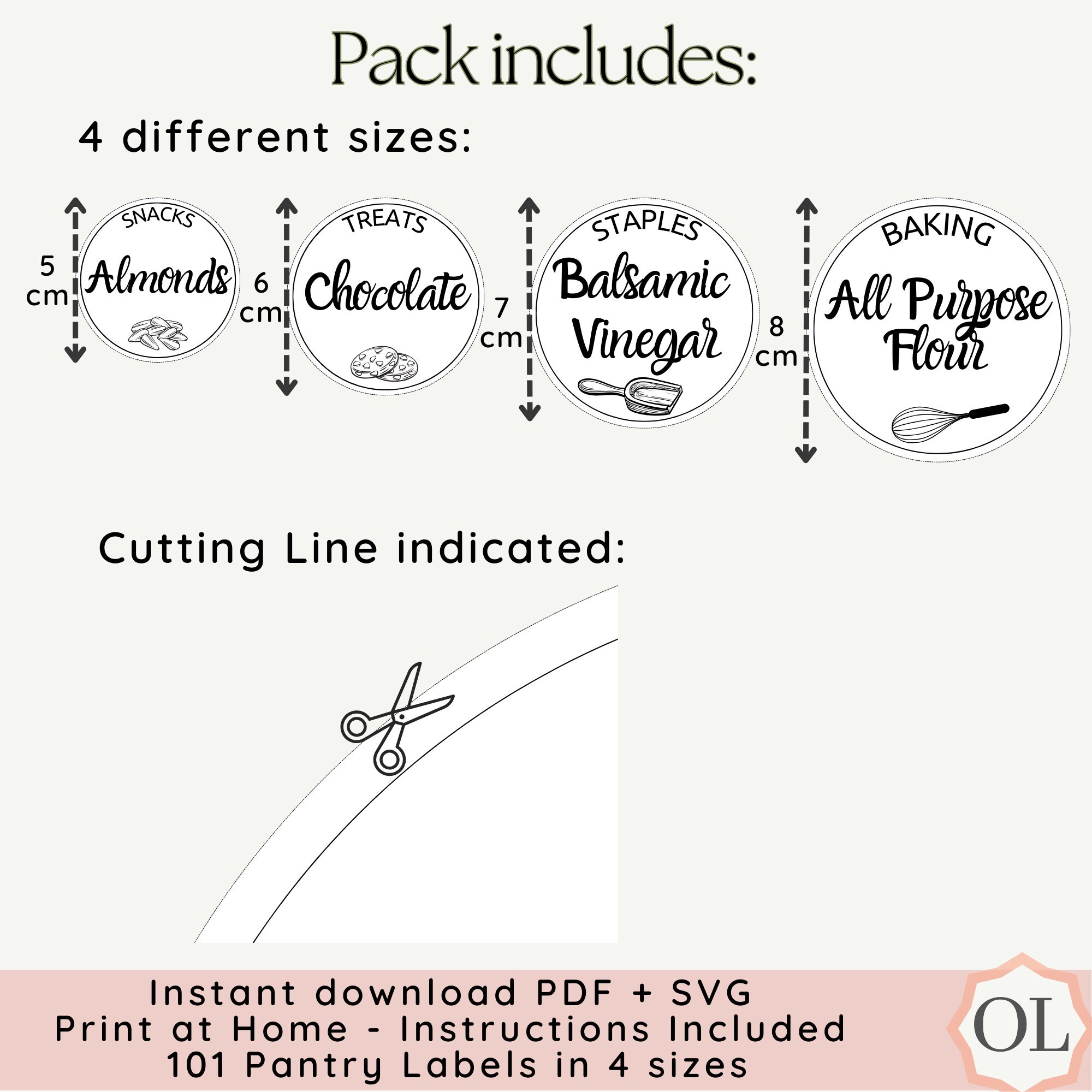 Pantry Labels Printable - Staples, Beverages, Baking, Snacks and Treats ...