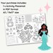 PRINCESS Printable Activity Placemat, Activities for Kids, Word Find ...