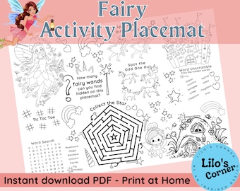 SAFARI Printable Activity Placemat, Activities for Kids, Word Find ...