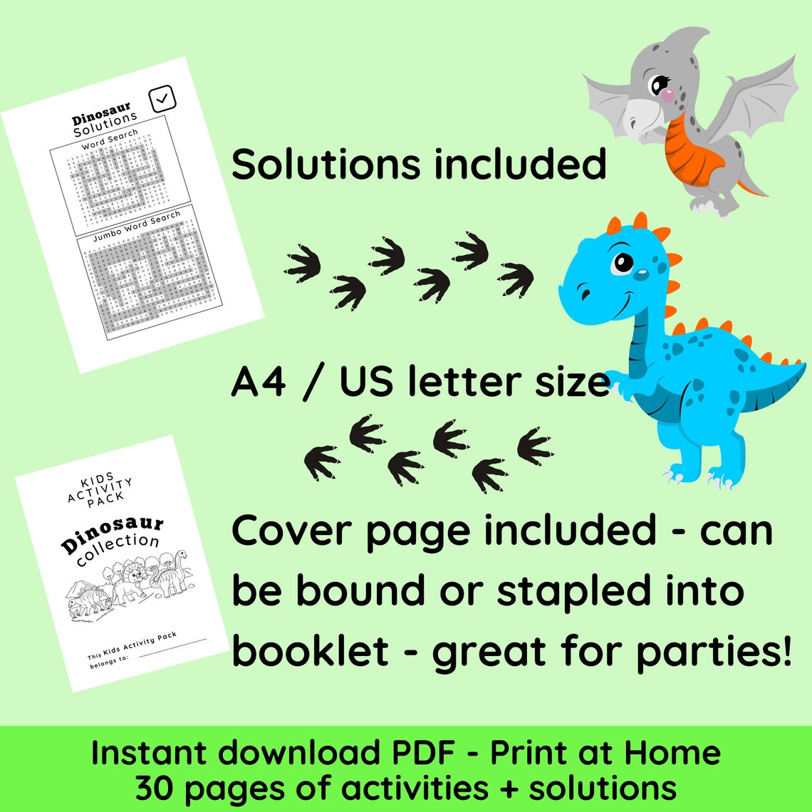 DINOSAUR Kids Activity Pack, Activity Sheet for Kids, Coloring Pages, I ...