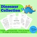 DINOSAUR Kids Activity Pack, Activity Sheet for Kids, Coloring Pages, I ...