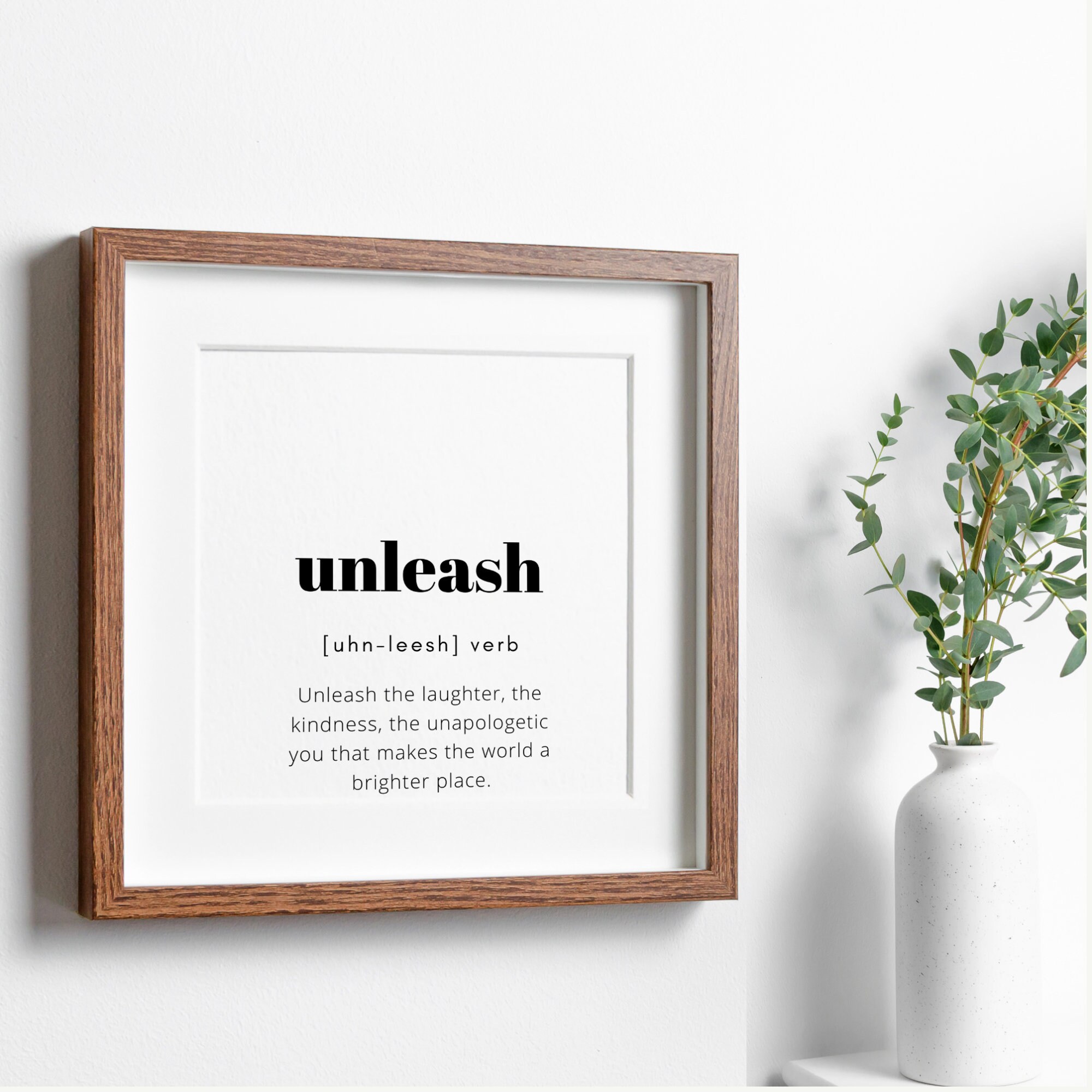 UNLEASH Inspirational Quote, Wall Art Print, Home Office Art ...