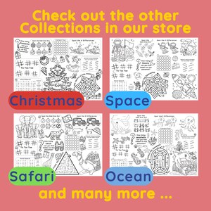 CIRCUS Printable Activity Placemat, Activities for Kids, Word Find ...