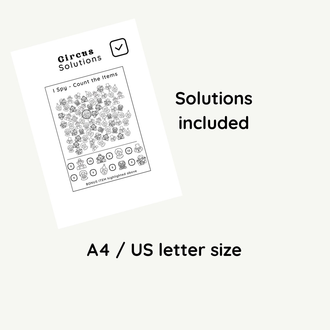 I SPY Printable Activity Pack, Activity Sheet for Kids, I Spy Game ...