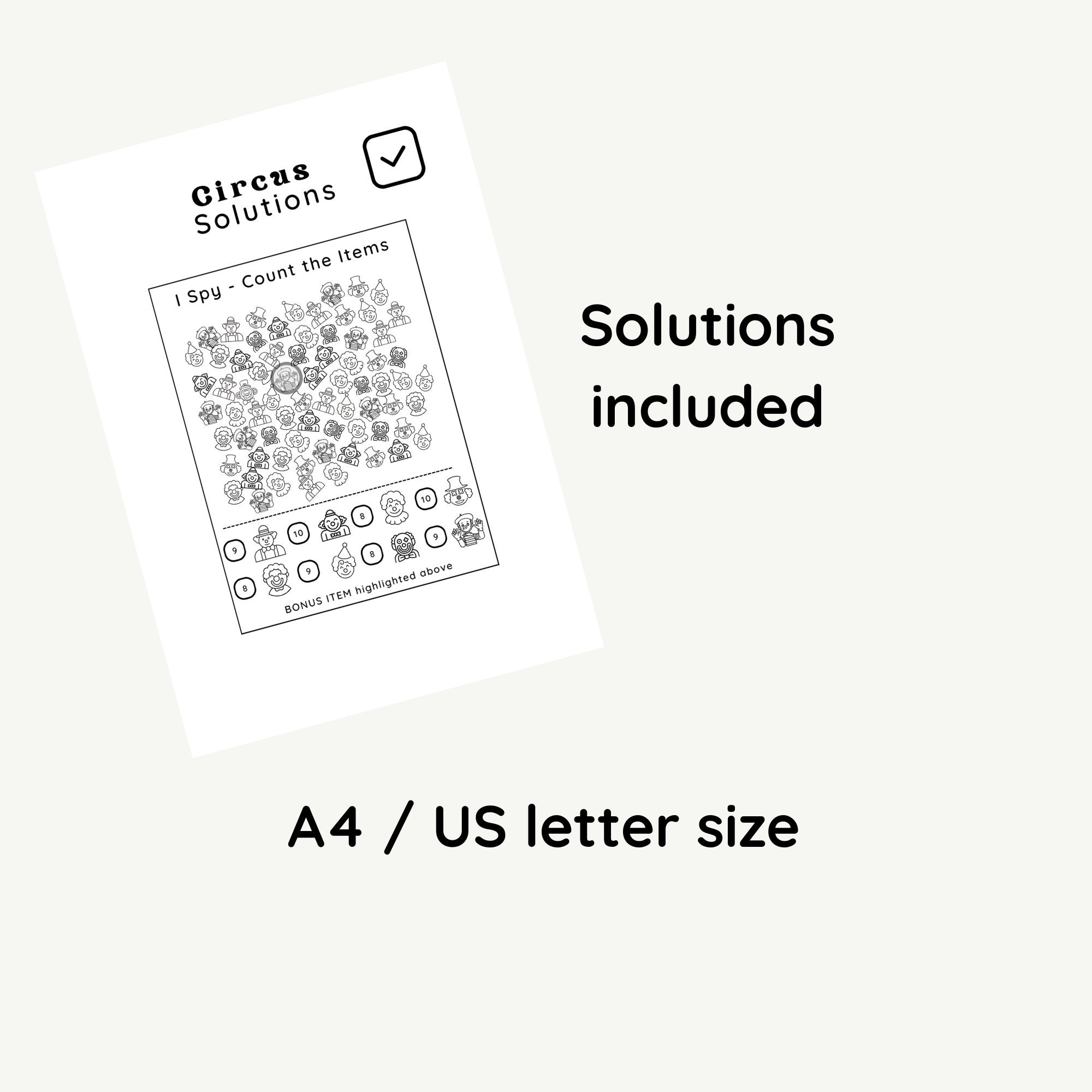 I SPY Printable Activity Pack, Activity Sheet for Kids, I Spy Game ...