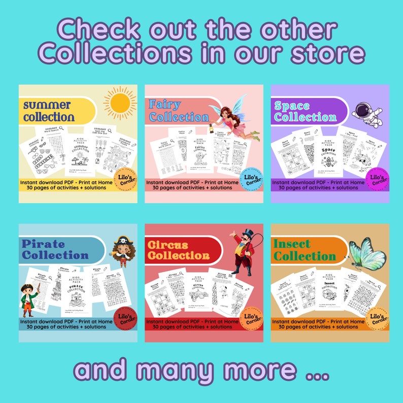 OCEAN Kids Activity Pack, Activity for Kids, Summer Activity, Word Find ...