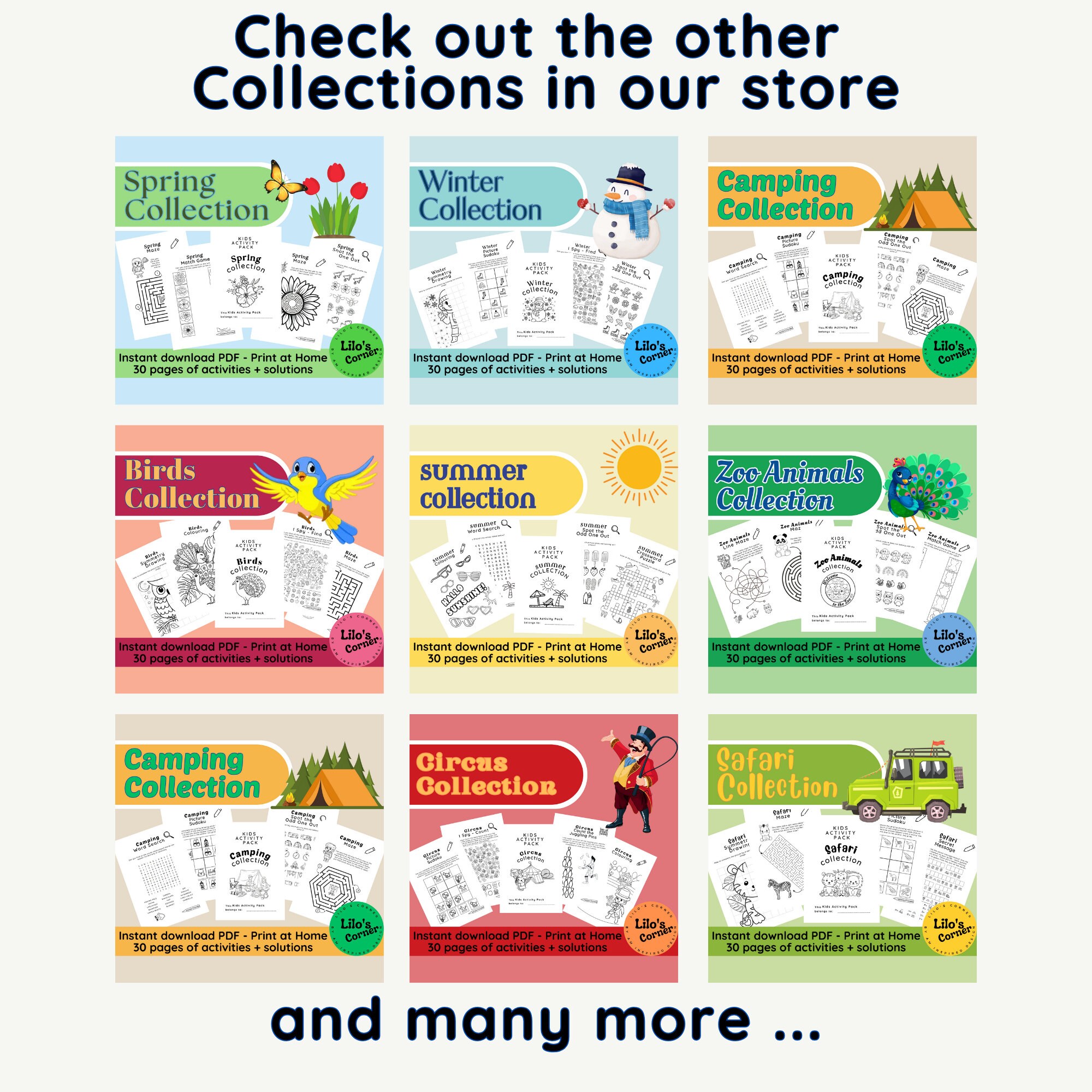 WORD SEARCH Activity Pack, Activity Sheet for Kids, Instant Download ...