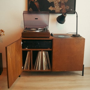Record Player Sideboard 'york 101'. A Modern Vinyl LP Storage Cabinet ...