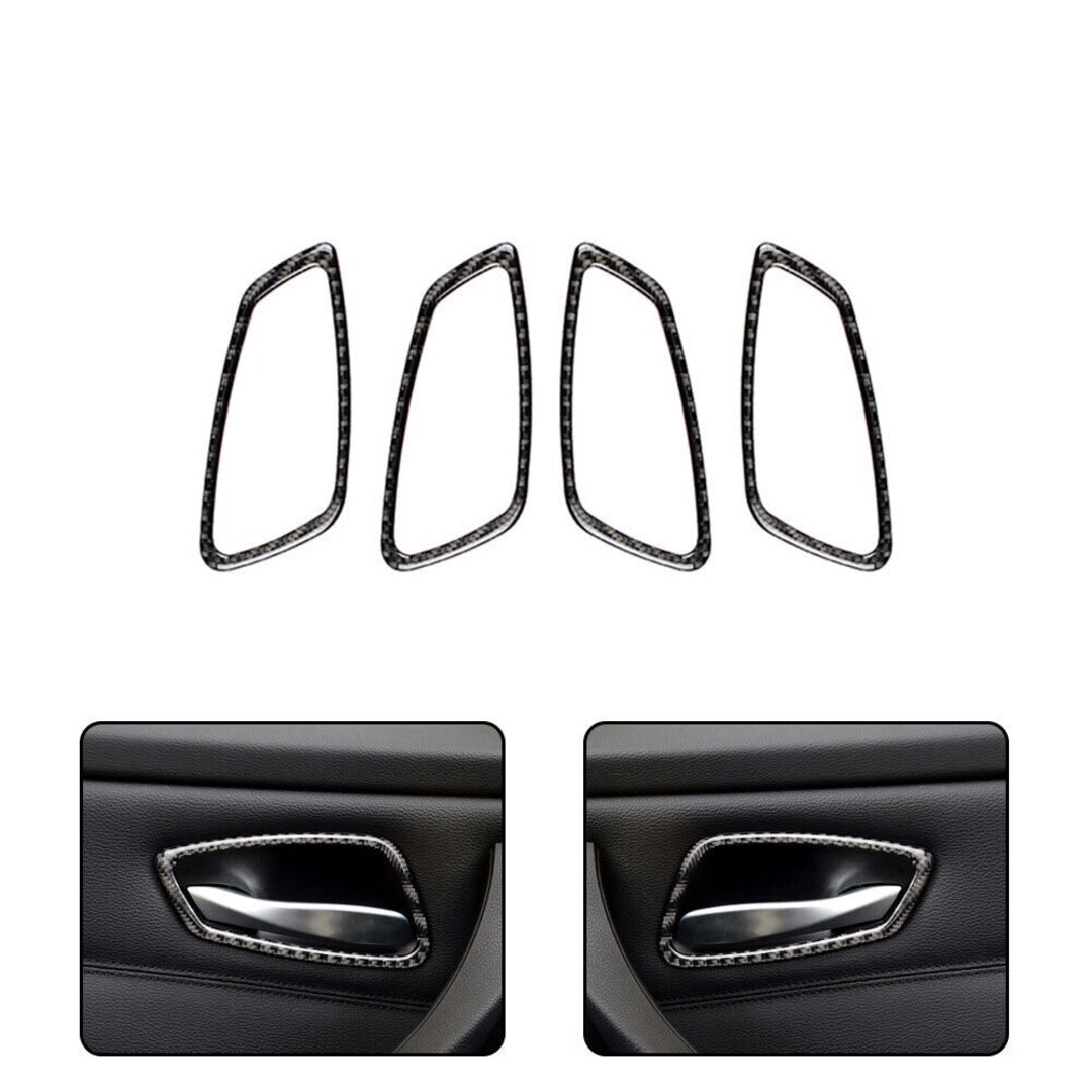 For BMW 3 Series E90 E92 E93 2005-2012 4pcs Carbon Fiber Interior Door ...