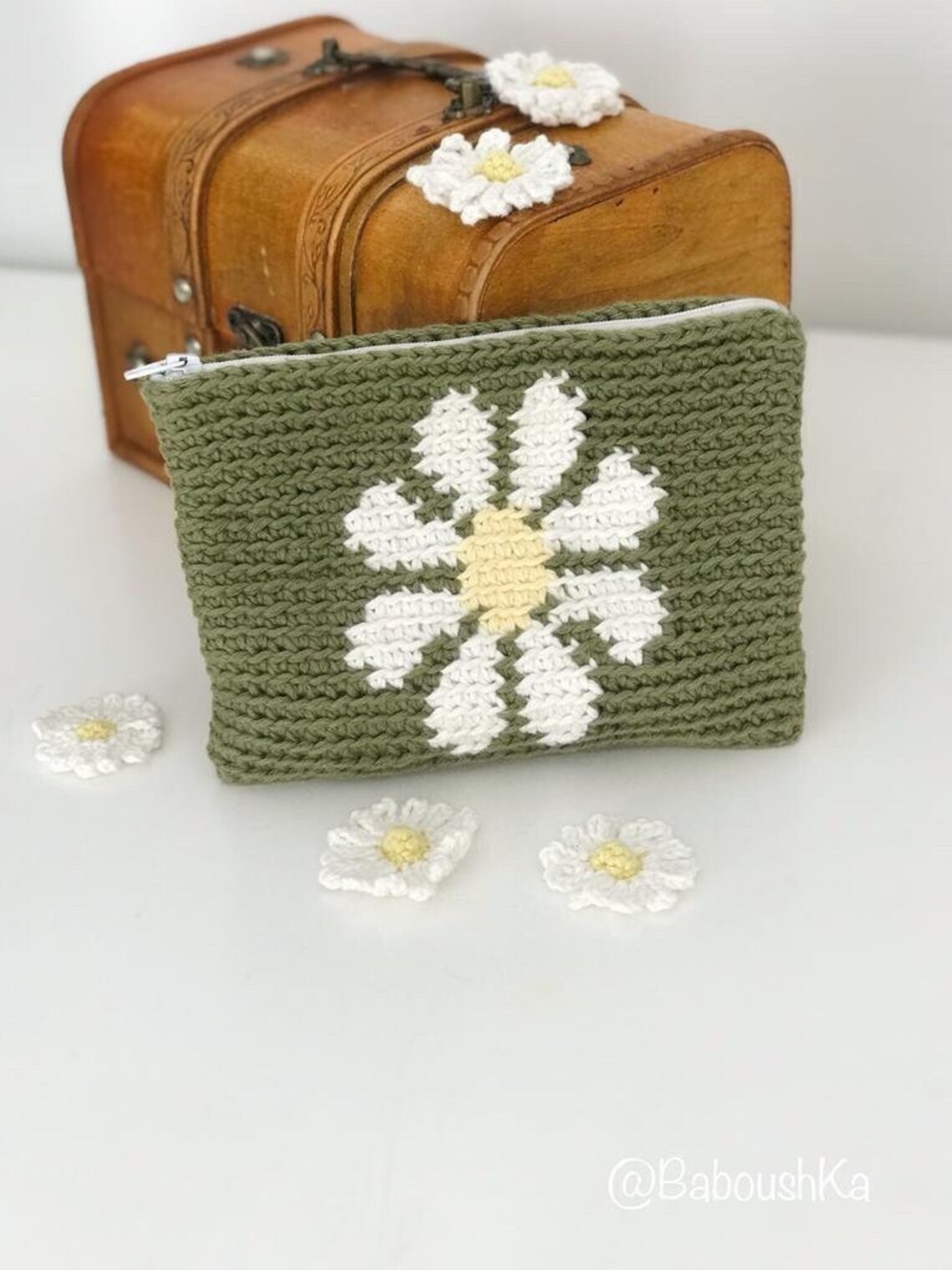 Crochet Daisy Purse Pattern, Crochet Pouch, Crochet Tapestry Pattern - Etsy
