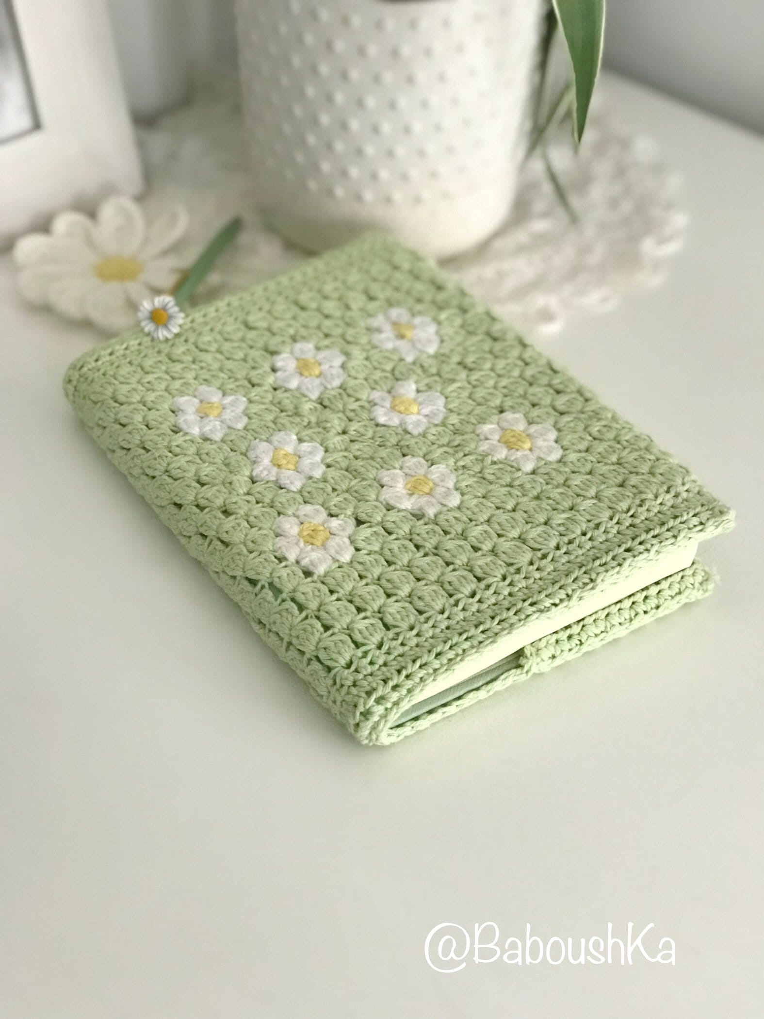 Crochet Pattern Daisy Notebook Cover, Crochet Book Cover, Pdf Diary ...