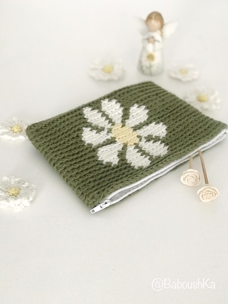 Crochet Daisy Purse Pattern, Crochet Pouch, Crochet Tapestry Pattern - Etsy