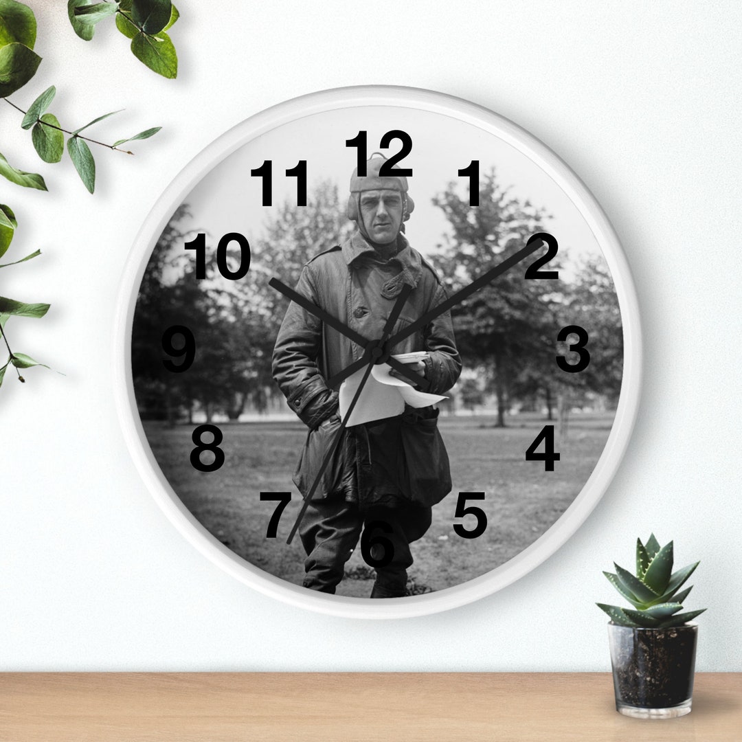 Vintage Pilot Wall Clock Aviation/goggles/zeppelin/aircraft/photo ...