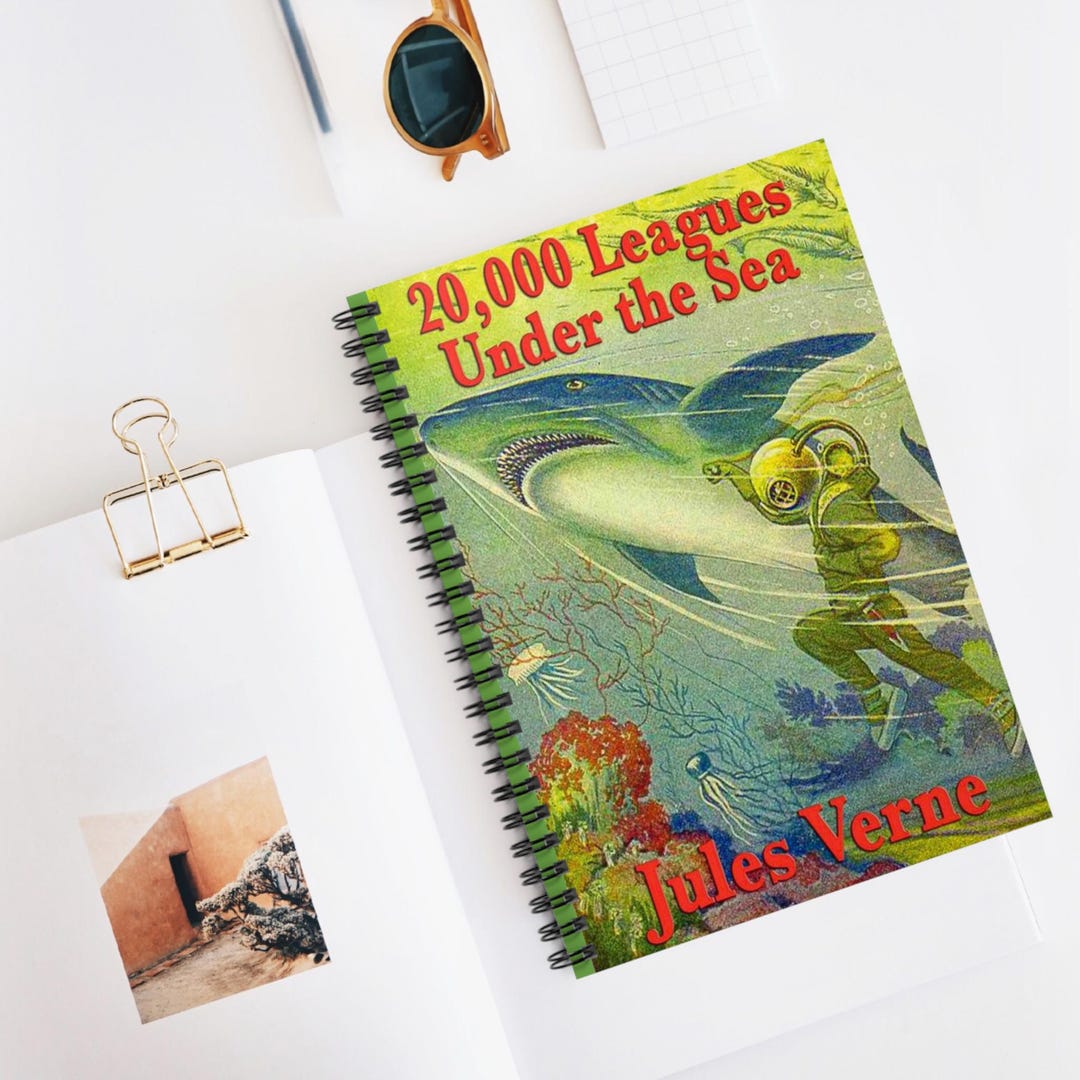 20,000 Leagues Under the Sea Vintage Cover Art Spiral Notebook - Ruled ...
