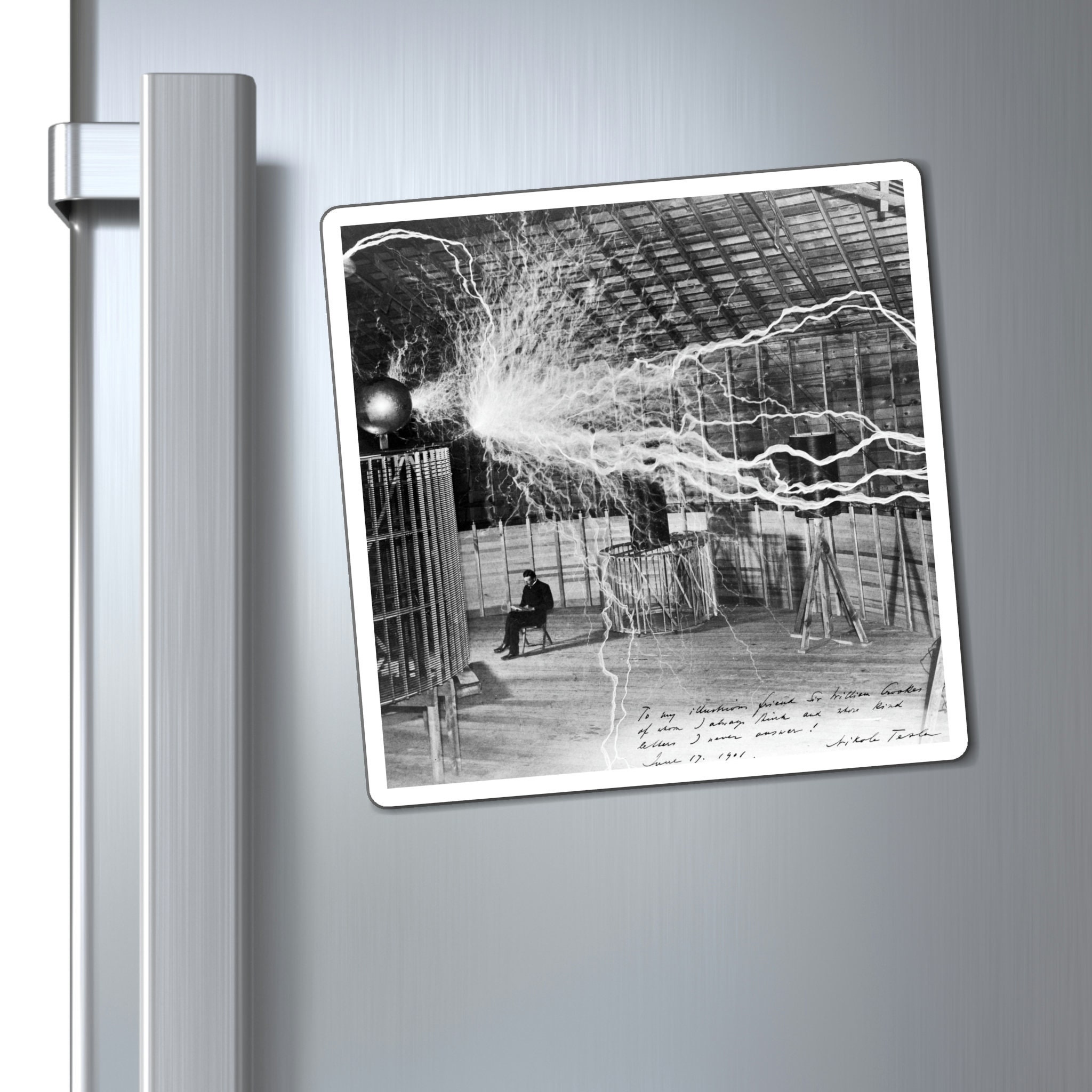 Nikola Tesla With His Tesla Coil Magnets - Etsy