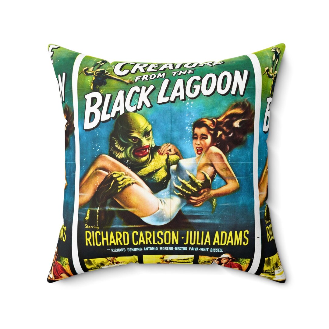 The Creature From the Black Lagoon Movie Poster Spun Polyester Pillow ...