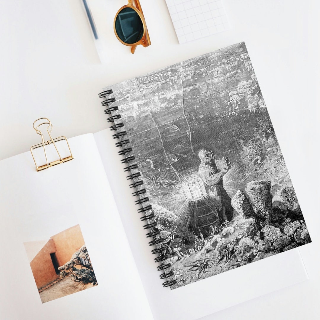 Deep Sea Diver Spiral Notebook - Ruled Line Vintage/gift/student/school ...