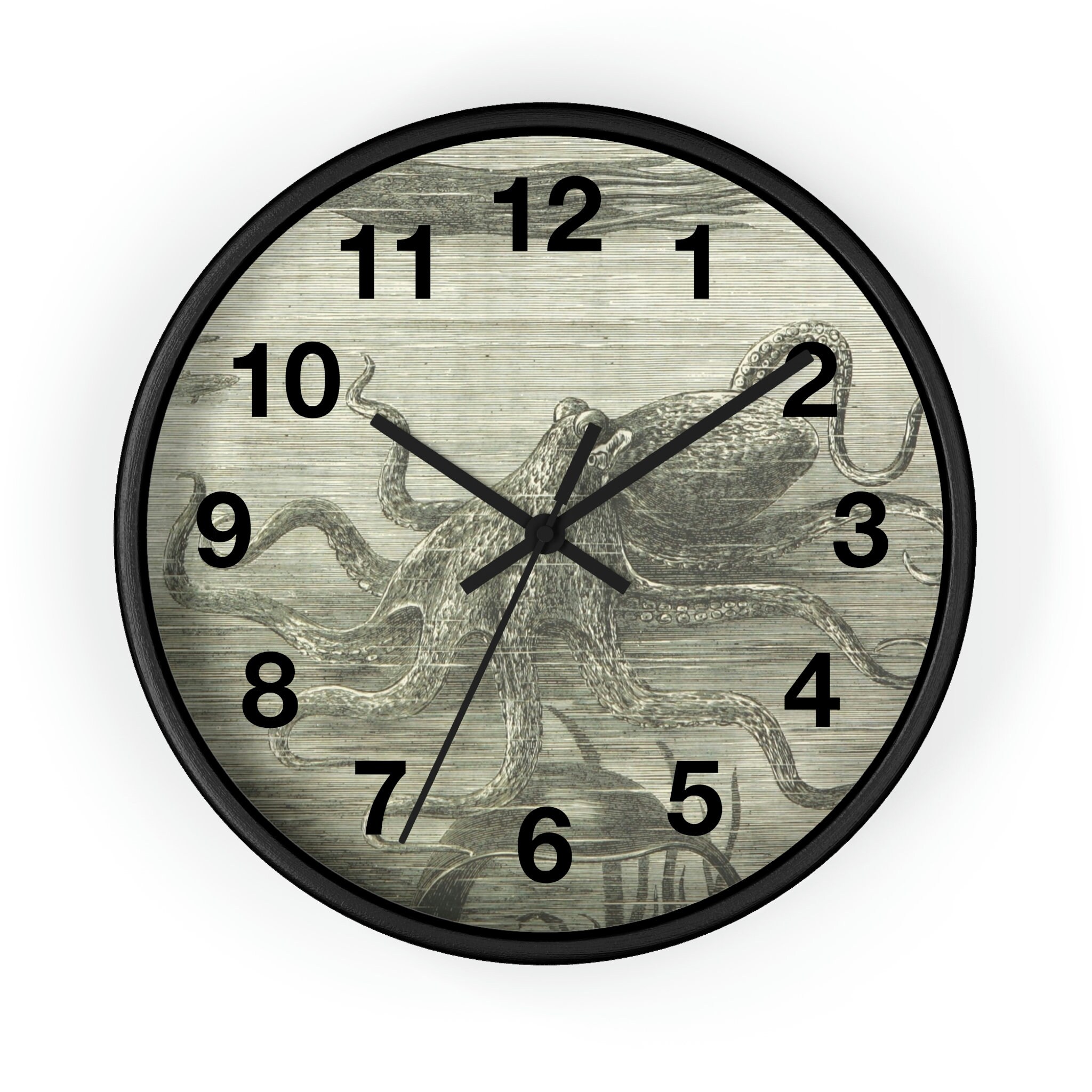 The Octopus 1880 Wall Clock Writer/art/author/gift/animal/cephalopod ...