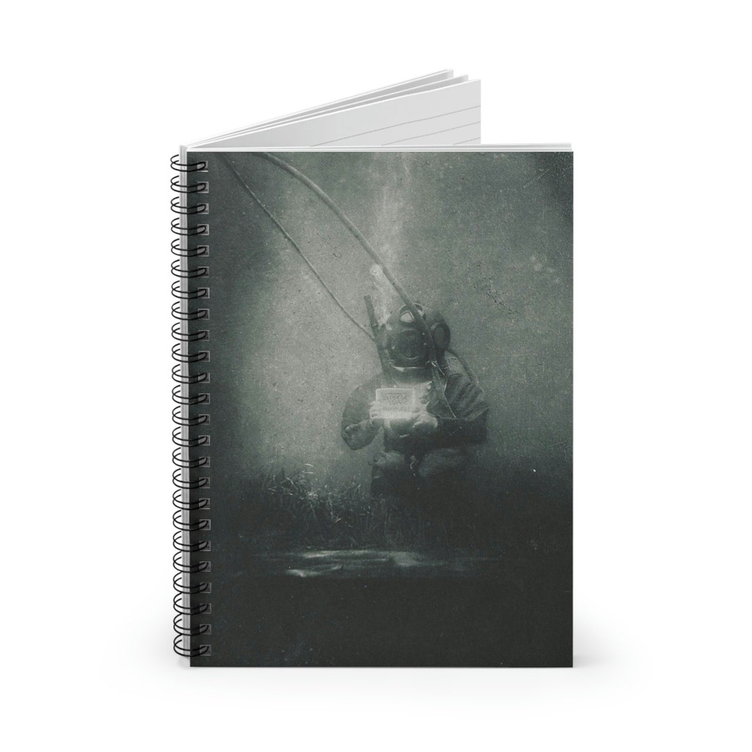 The First Underwater Photograph Spiral Notebook - Ruled Line Scuba ...