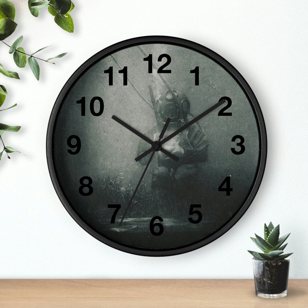 First Underwater Photograph Wall Clock Art/science/vintage/gift/writer ...