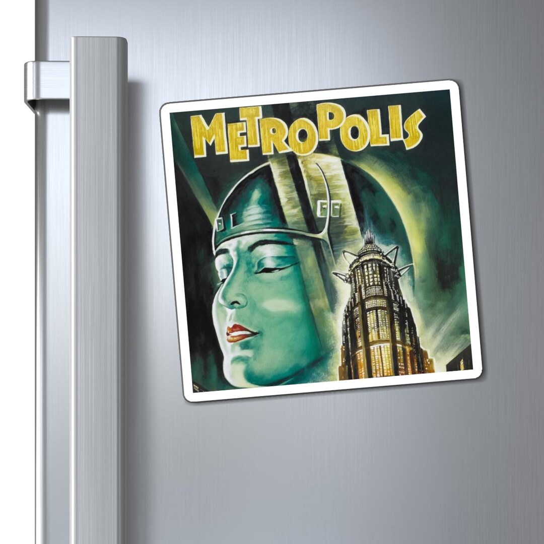 Metropolis Green Movie Poster Magnets (3 Sizes) Fridge/art Deco/film ...