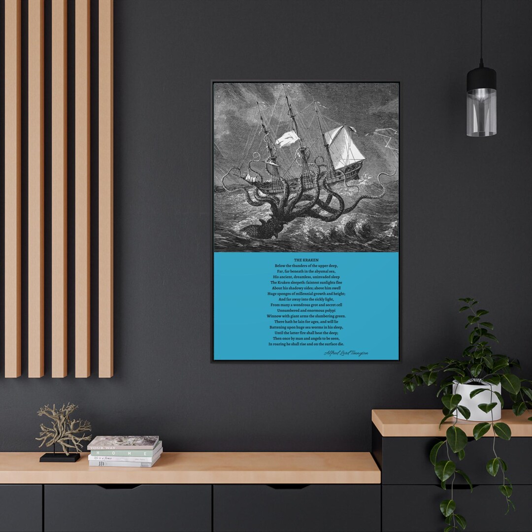 Kraken With Tennyson Poem Gallery Canvas Wraps Nautical/myth/poetry ...
