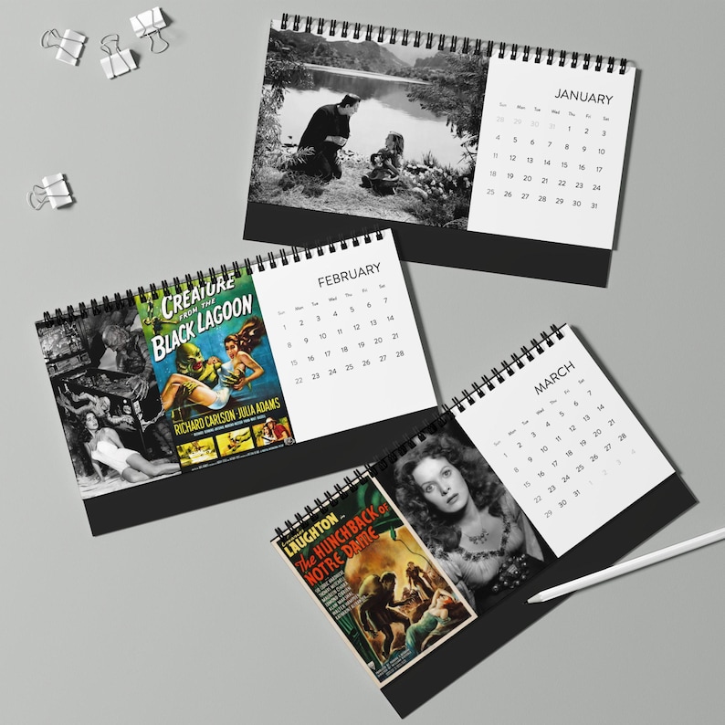 Universal Classic Monster Movies 2026 Monthly Desktop Calendar ...
