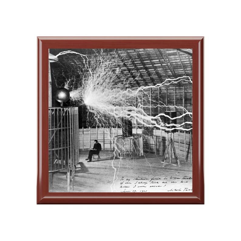 Nikola Tesla With His Tesla Coil Jewelry Box - Etsy
