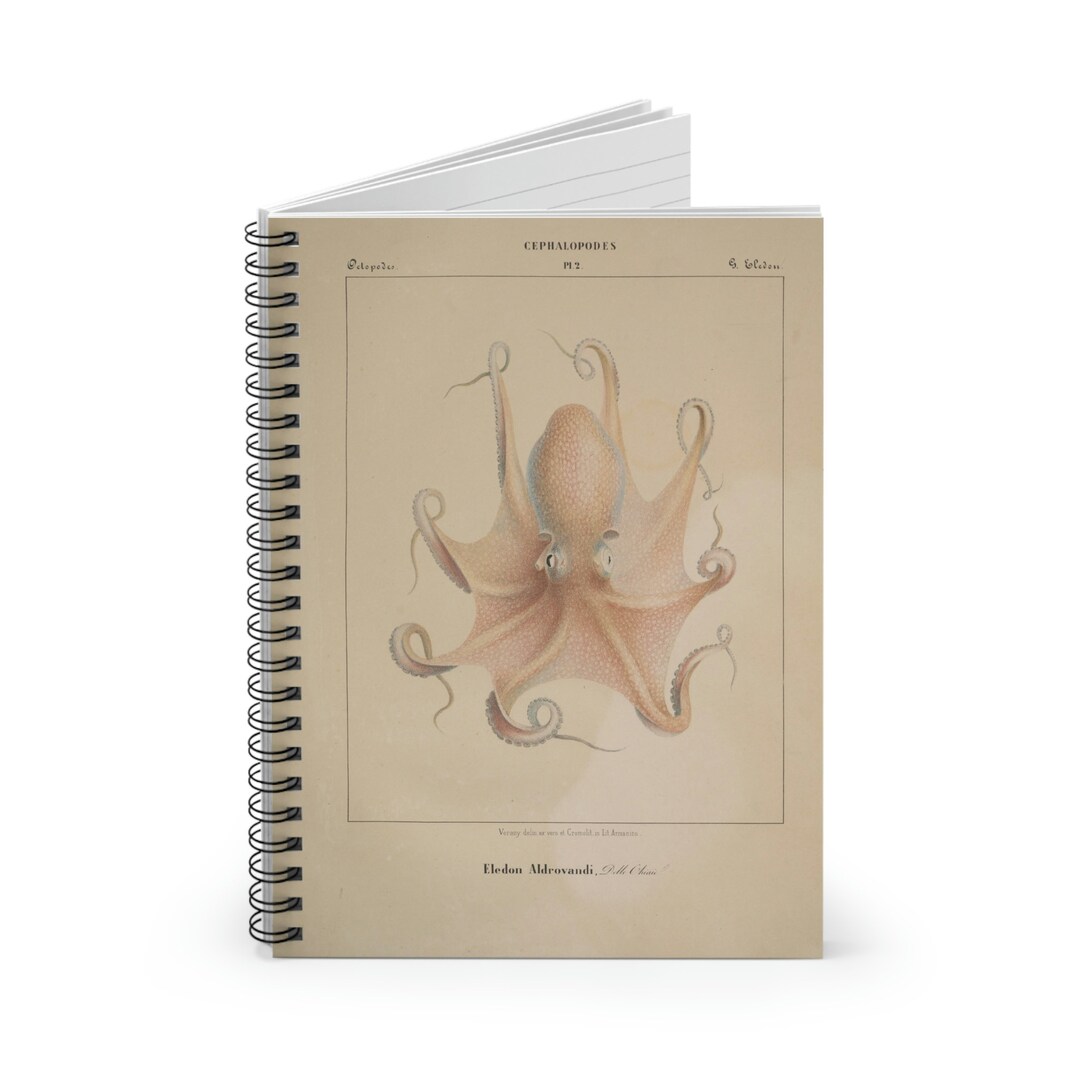 Octopus Eledon Spiral Notebook - Ruled Line Writer/author/animal/gift ...