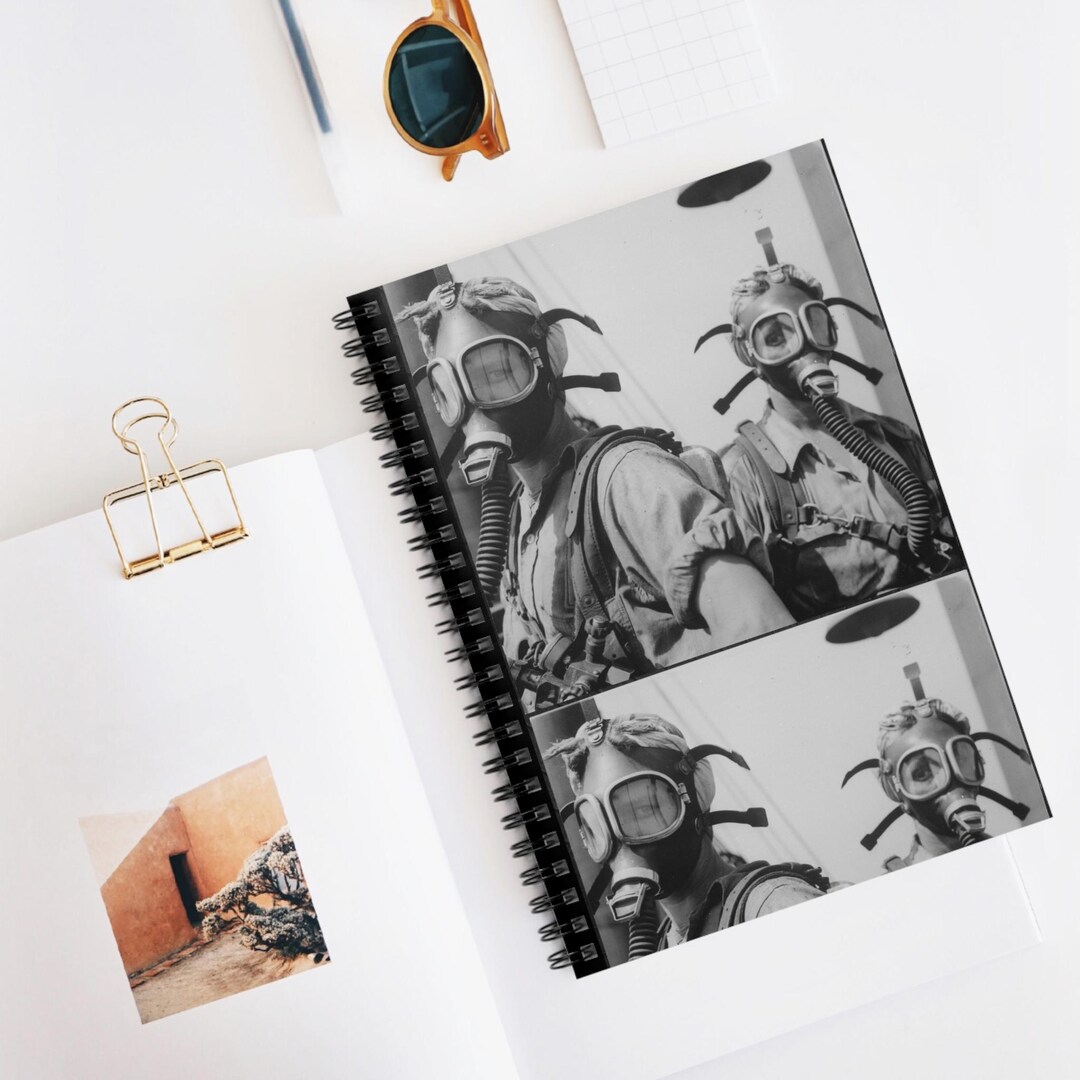 Gas Mask Girls Spiral Notebook - Ruled Line Steampunk/apocalypse ...