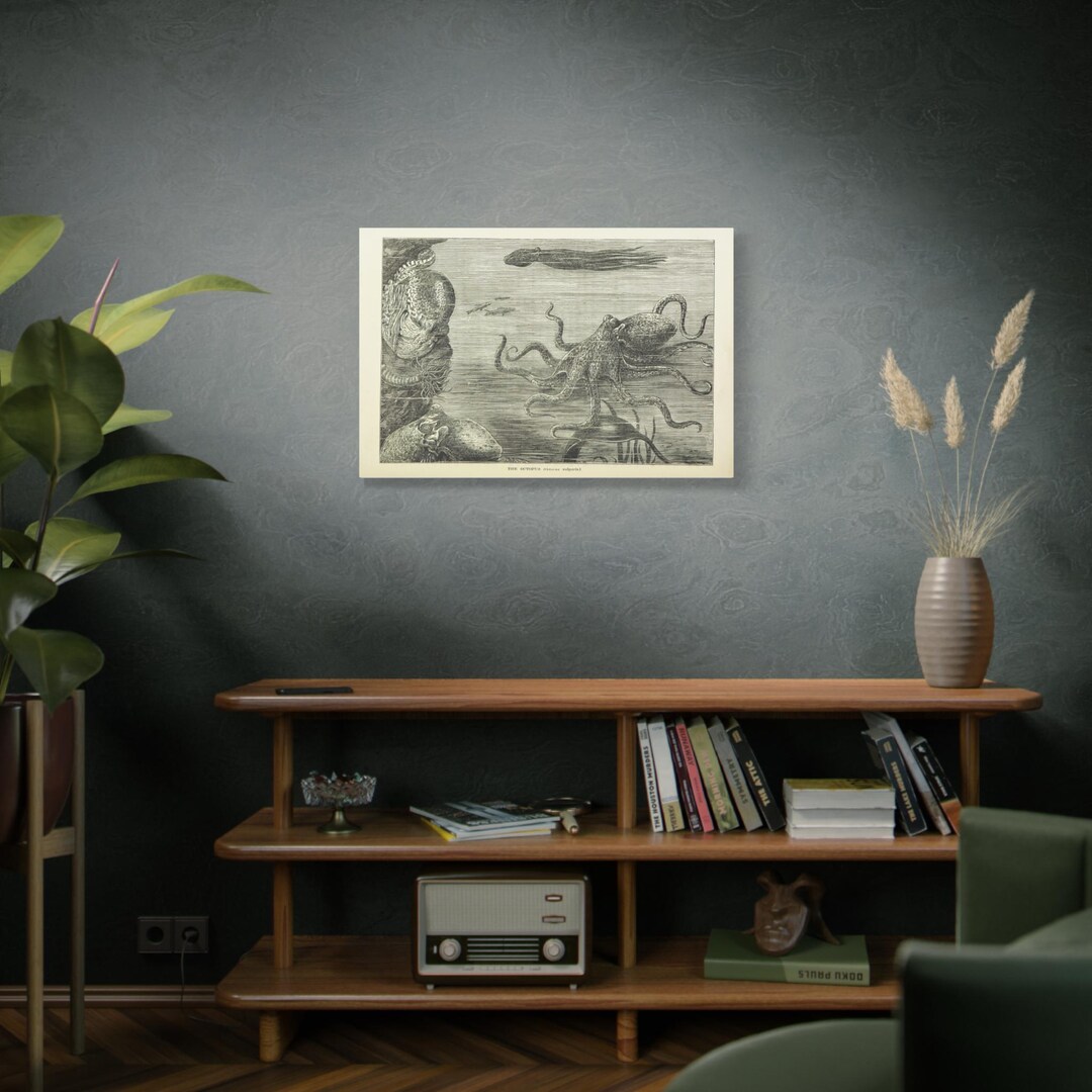The Octopus (1880) Stretched Matte Canvas Print Vintage/history ...
