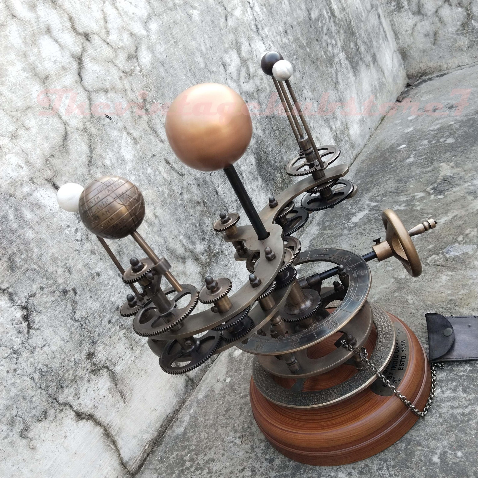Orrery Solar System Model | Antique Tellurian Mechanical Astronomy Gift ...