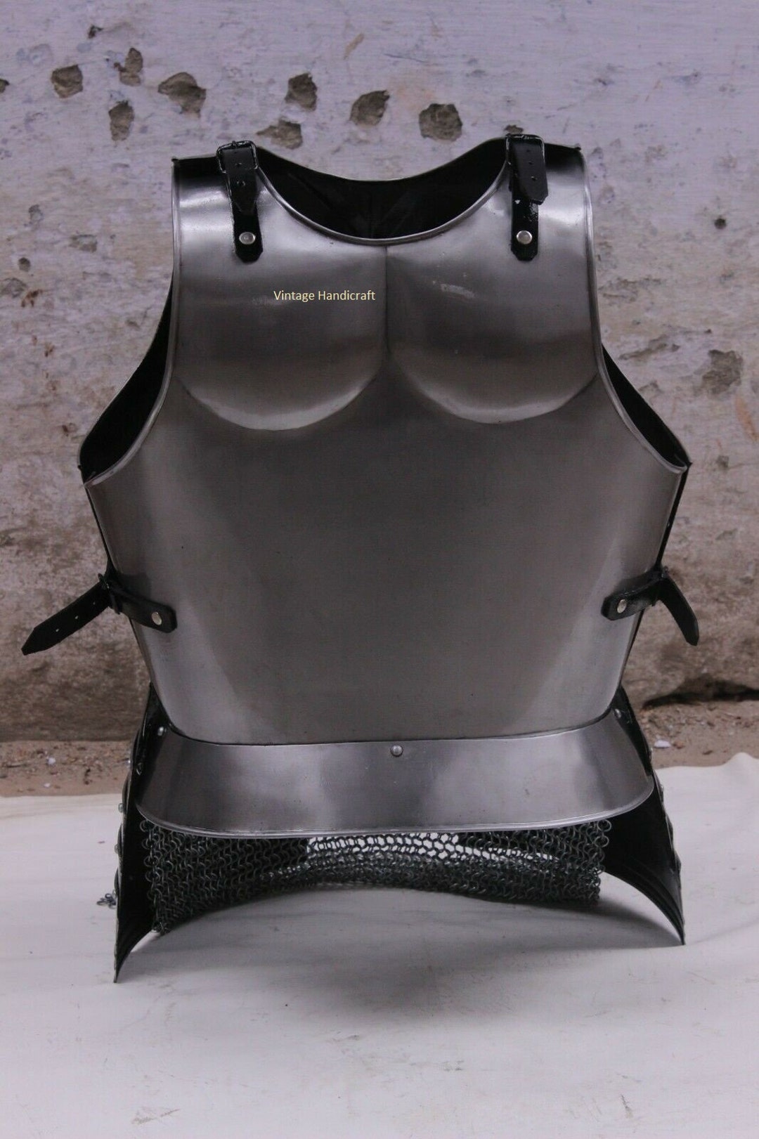 Medieval Roman 18 Gauge Steel Silver Cuirass Breastplate Men's Body ...