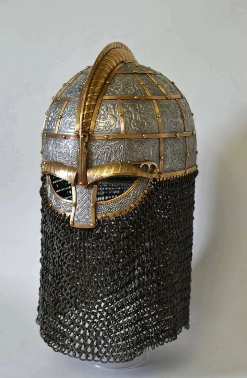 Valsgärde Helmet With Chainmill-vendel Era Helmet Historical Replica ...