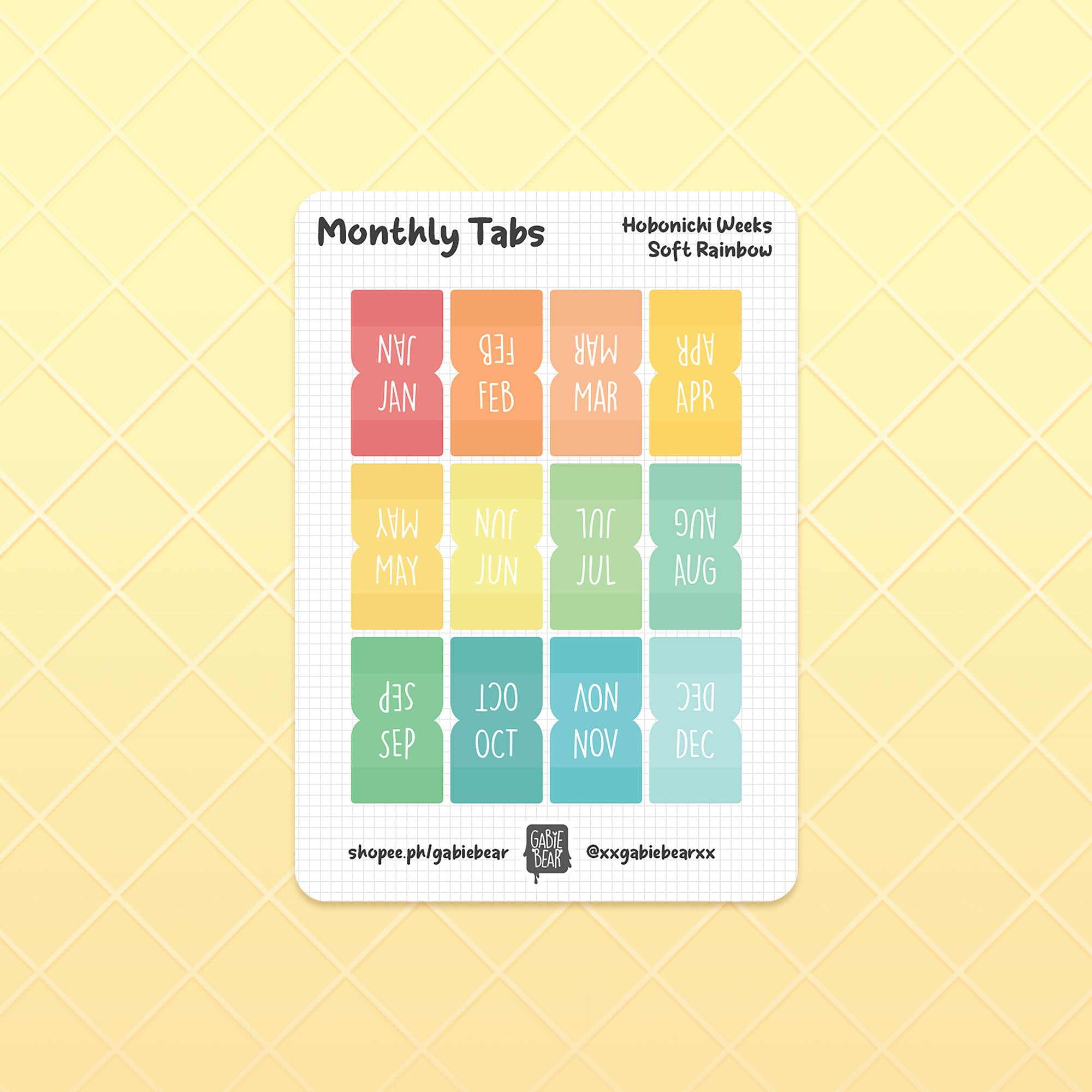 Hobonichi Tabs Weeks Monthly Tabs Planner Sticker Bullet Journal ...