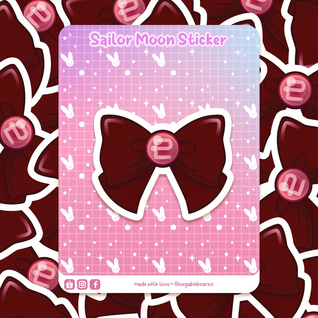 Pretty Guardian Bow Pluto Sticker | Die Cut Sticker | Matte Sticker ...