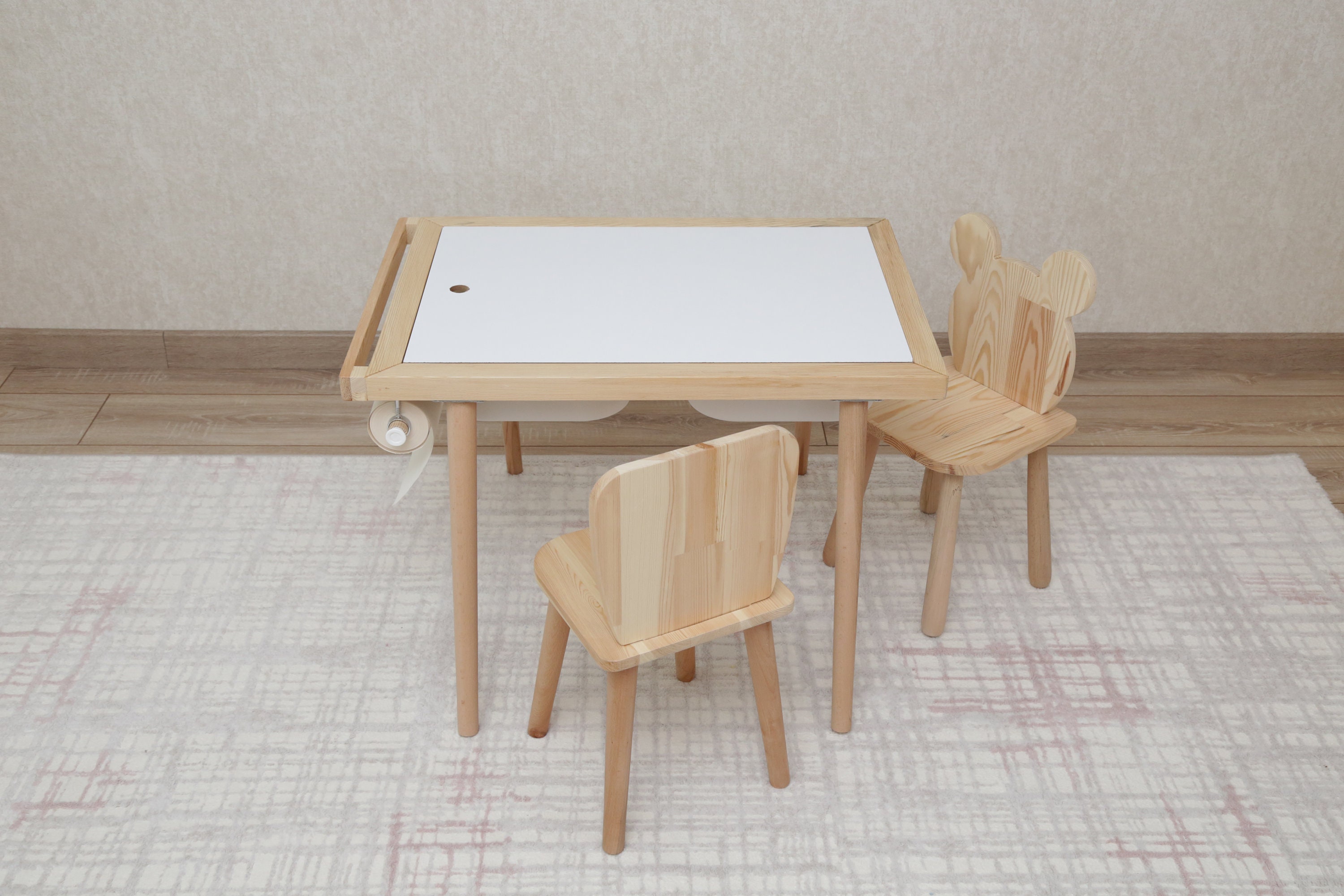 Wooden Toddler Table Set | Montessori Sensory Learning & Play Table - Etsy