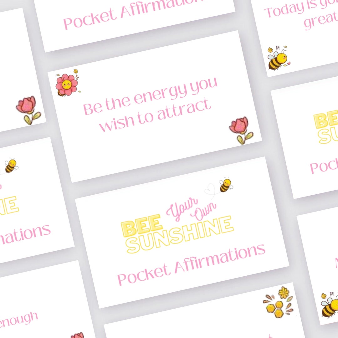 Pocket Positive Affirmation Cards - Etsy