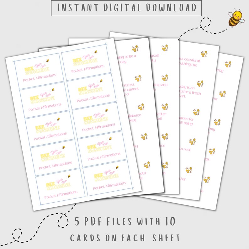 Pocket Positive Affirmation Cards - Etsy