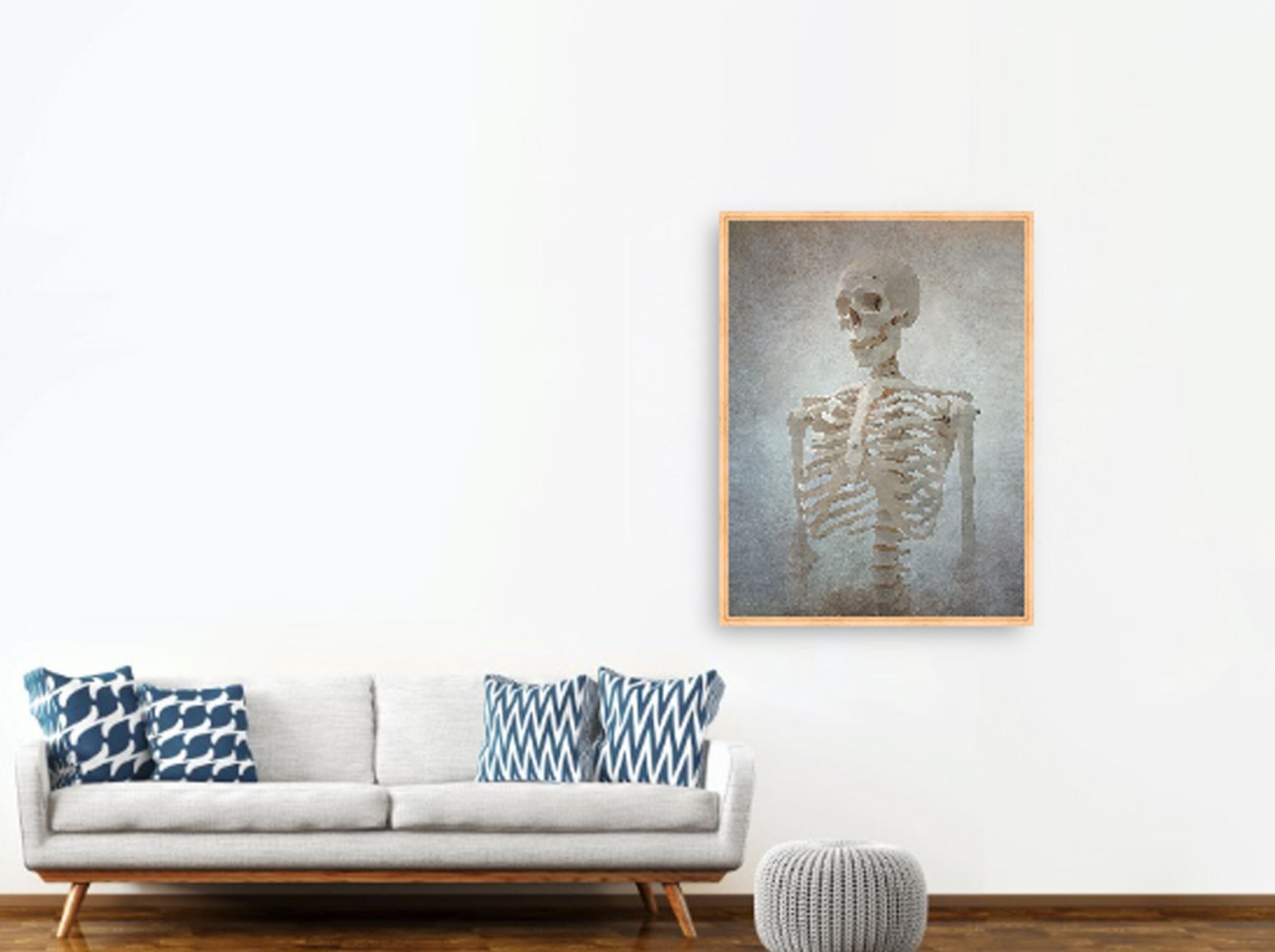 Skeleton Print, Printable Halloween, Skeleton Art, Digital Download of ...