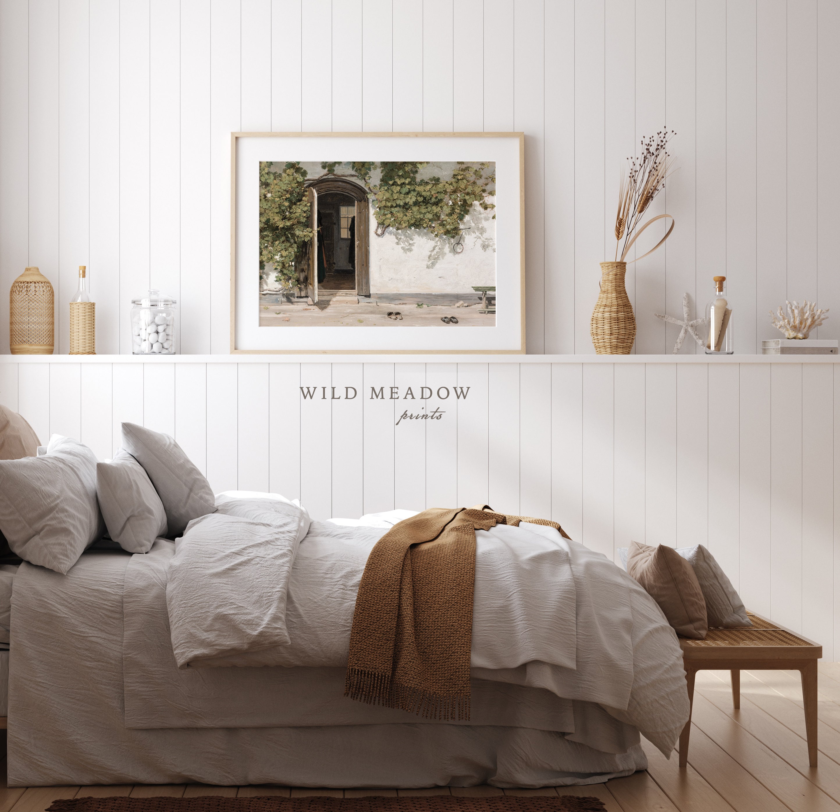 France Wall Art, Neutral Tones Wall Art, Mediterranean Summer Painting ...